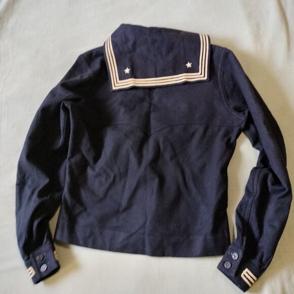 Vintage | Jackets & Coats | Vtg Us Navy Blue Jumper Sailor Wool Uniform ...